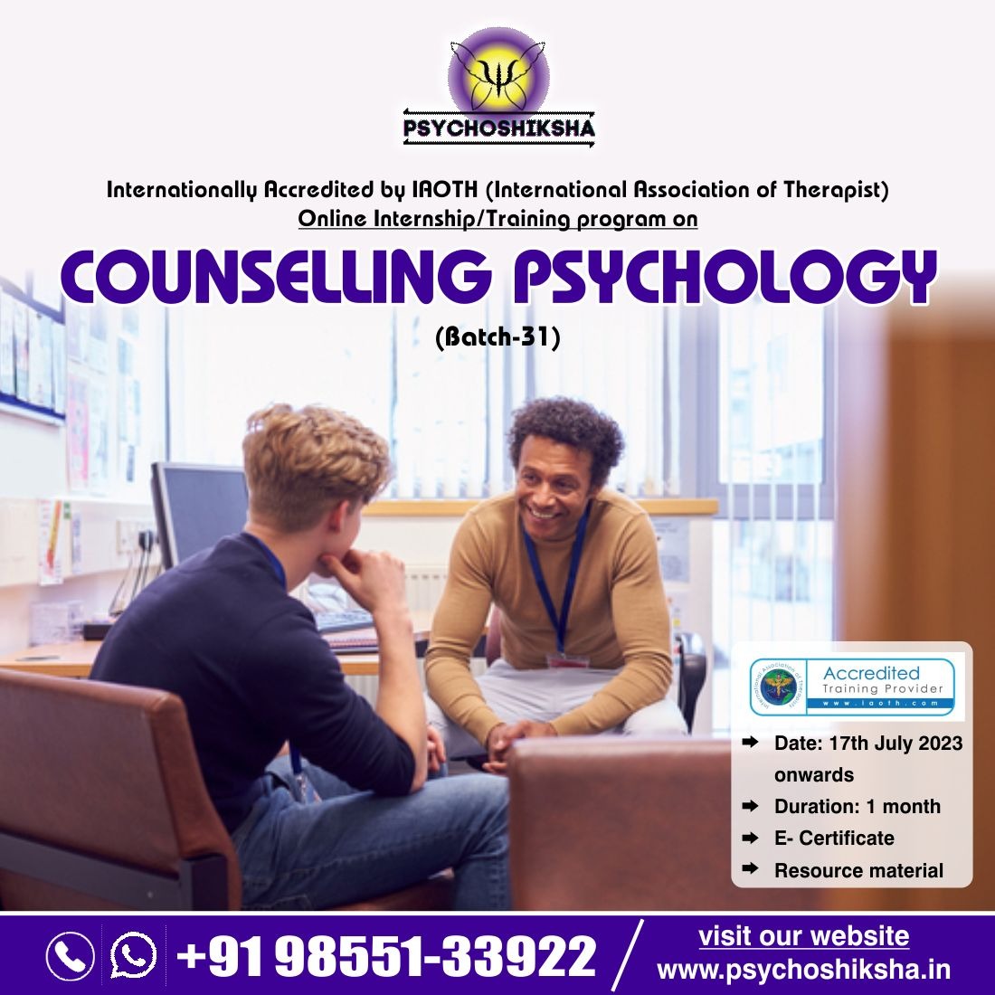 TRAINING & INTERNSHIP – Psycho Shiksha