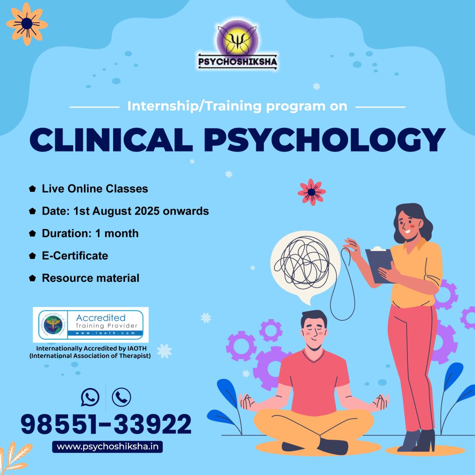 TRAINING & INTERNSHIP – Psycho Shiksha